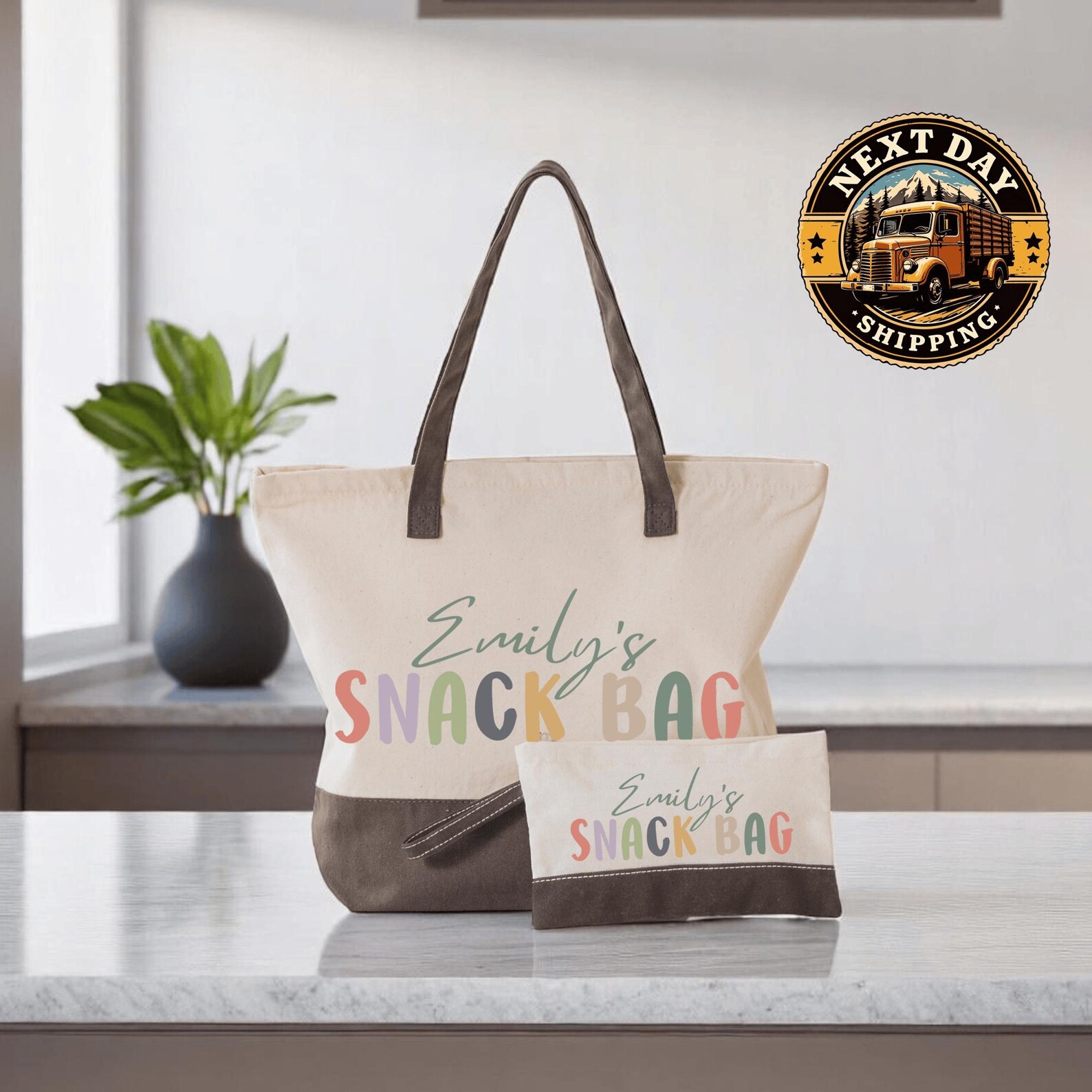 Custom Snack Bag Canvas Tote, Funny Food Lover Tote, Snack Queen Bag ...