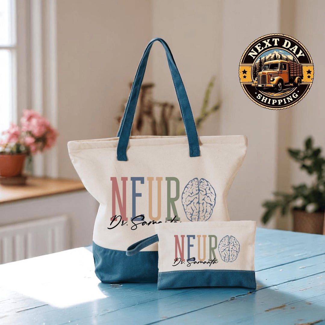 Custom Neuro Tote Bag, Personalized Neurology Nurse Gift, Brain ...