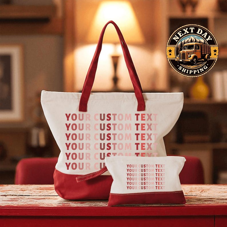 Create Your Own Text Tote, Personalized Name Bag, Custom Quote Gift ...