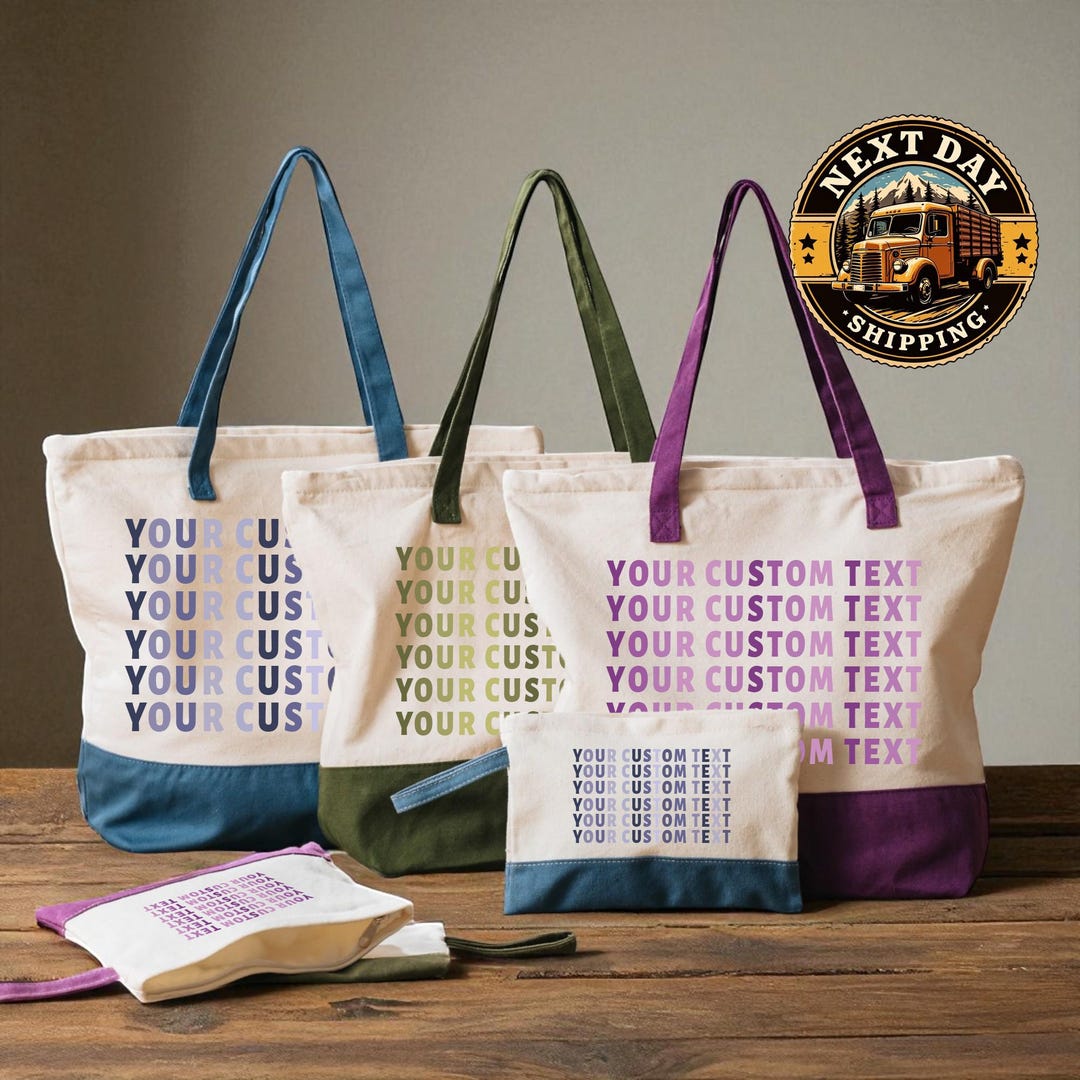 Create Your Own Text Tote, Personalized Name Bag, Custom Quote Gift ...