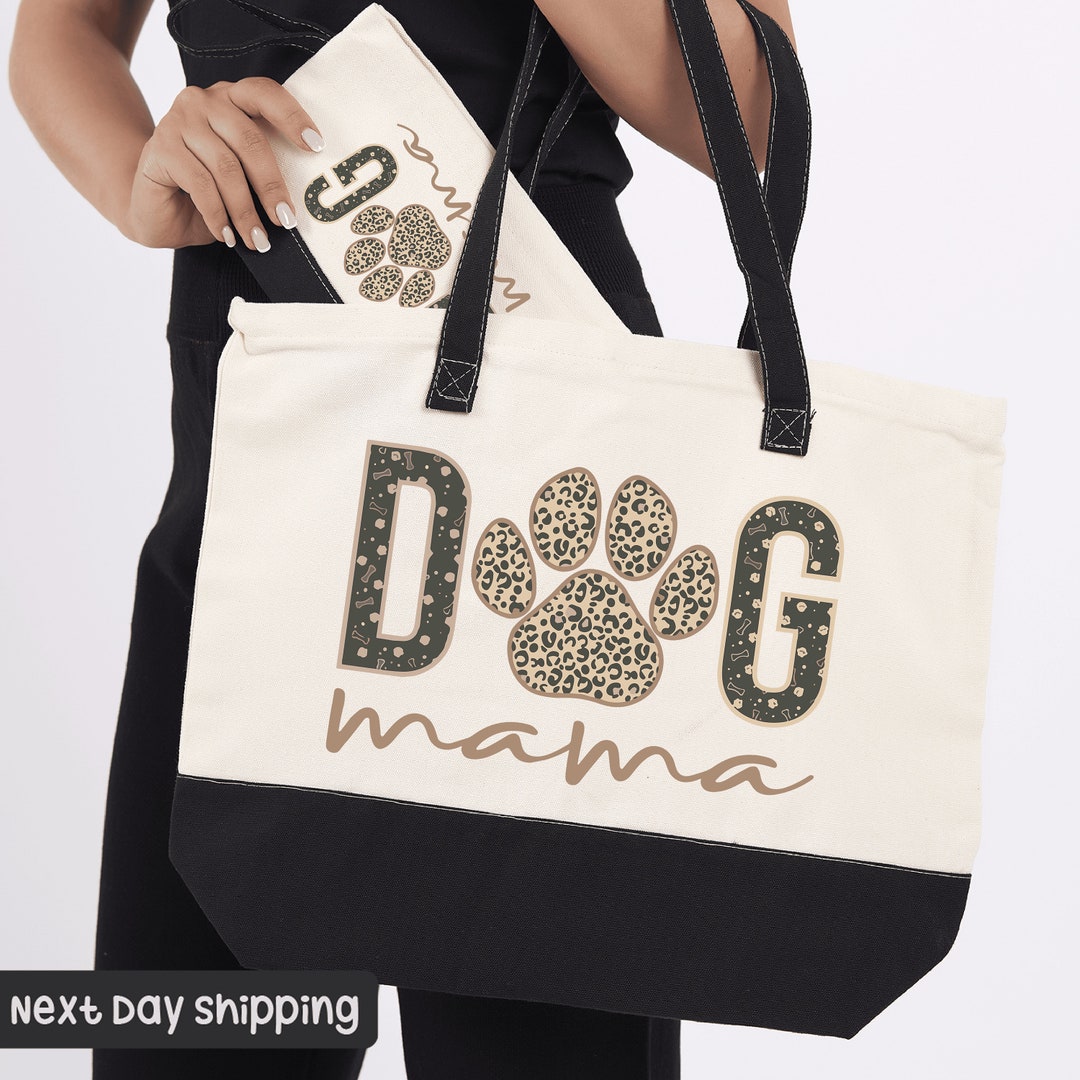 Dog Mom Tote Bag, Dog Mom Bag, Gift for Dog Mom, Dog Lover Gift, Fur ...