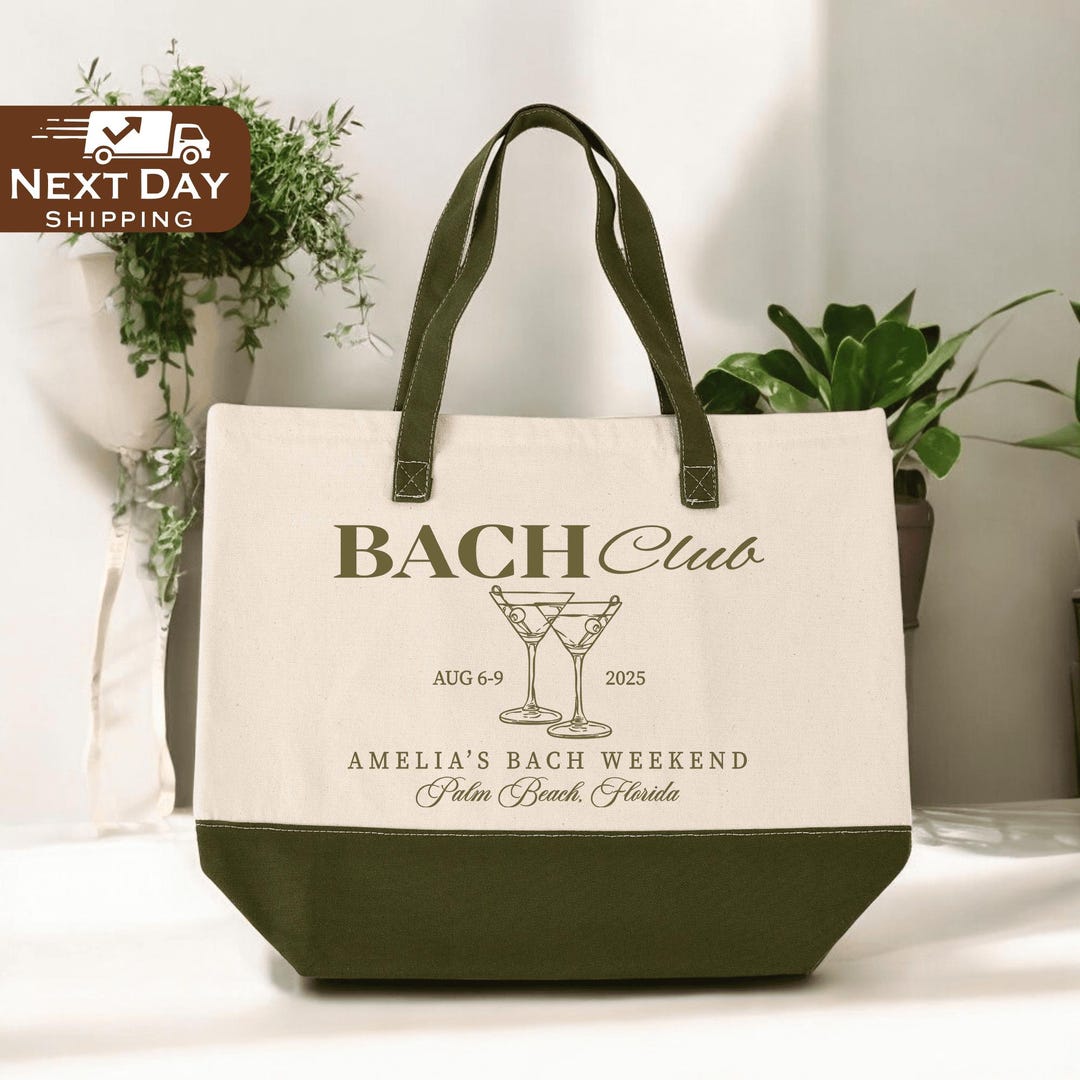 Custom Bachelorette Tote Bag, Personalized Bachelorette Party Gift ...