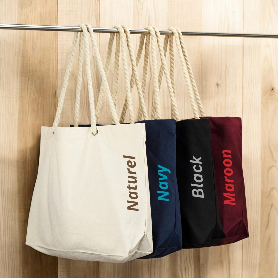 Custom Beach Tote Bag, Personalized Coastal Tote, Summer Vacation Bag ...