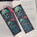 Floral Skull Horror Book Mark, Handmade Macabre Aesthetic Bookmark ...
