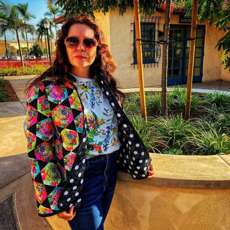 Quilted Patchwork Jacket Made From Tula Pink Fabrics - Etsy