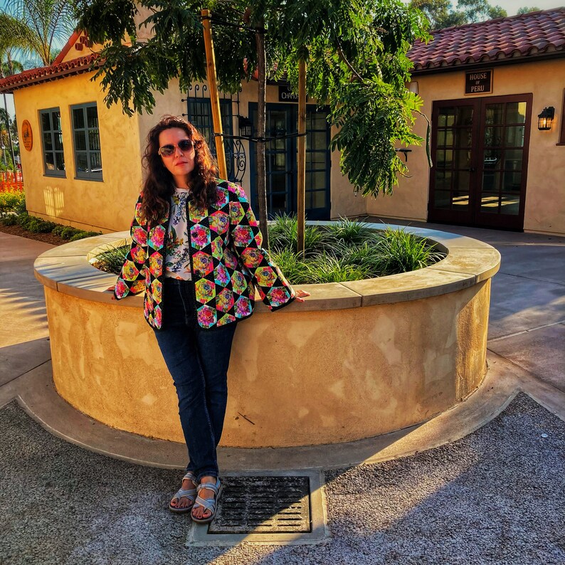 Quilted Patchwork Jacket Made From Tula Pink Fabrics - Etsy