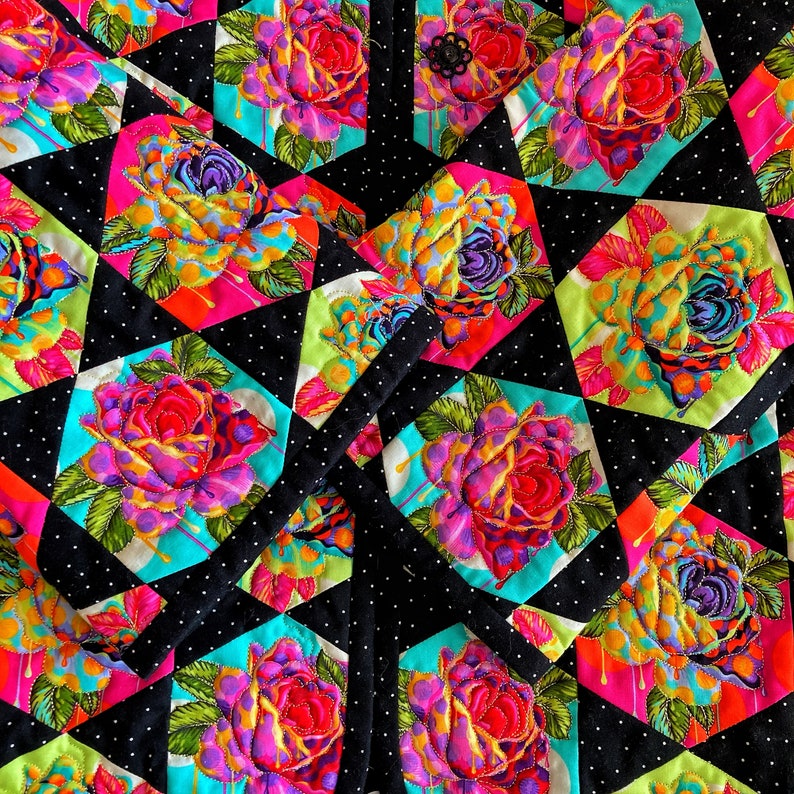 Quilted Patchwork Jacket Made From Tula Pink Fabrics - Etsy