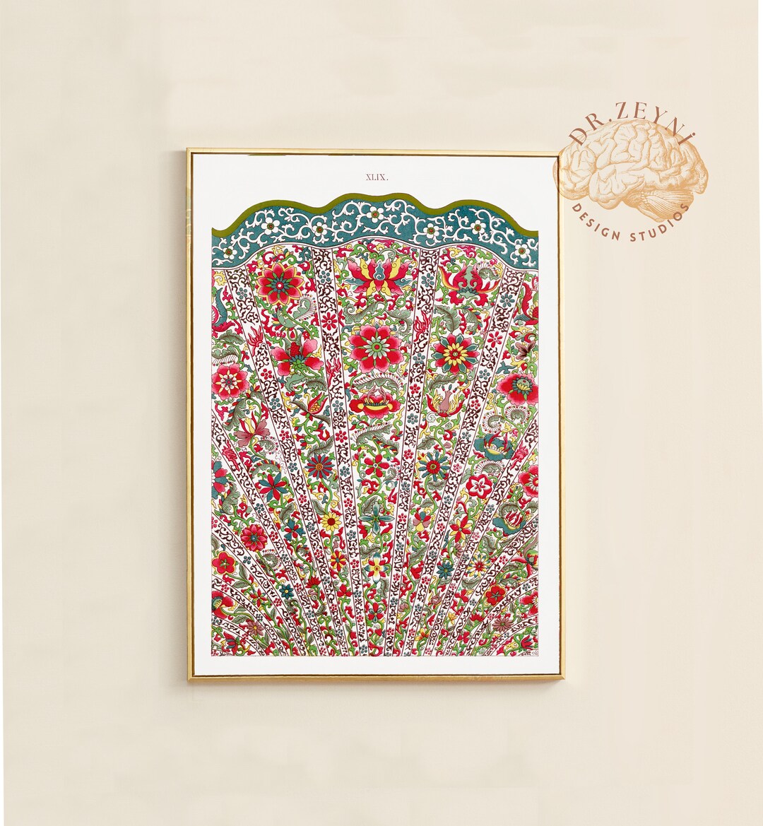 Pink Flower Pattern Poster Antique / Vintage PRINTABLE Vliray Instant ...