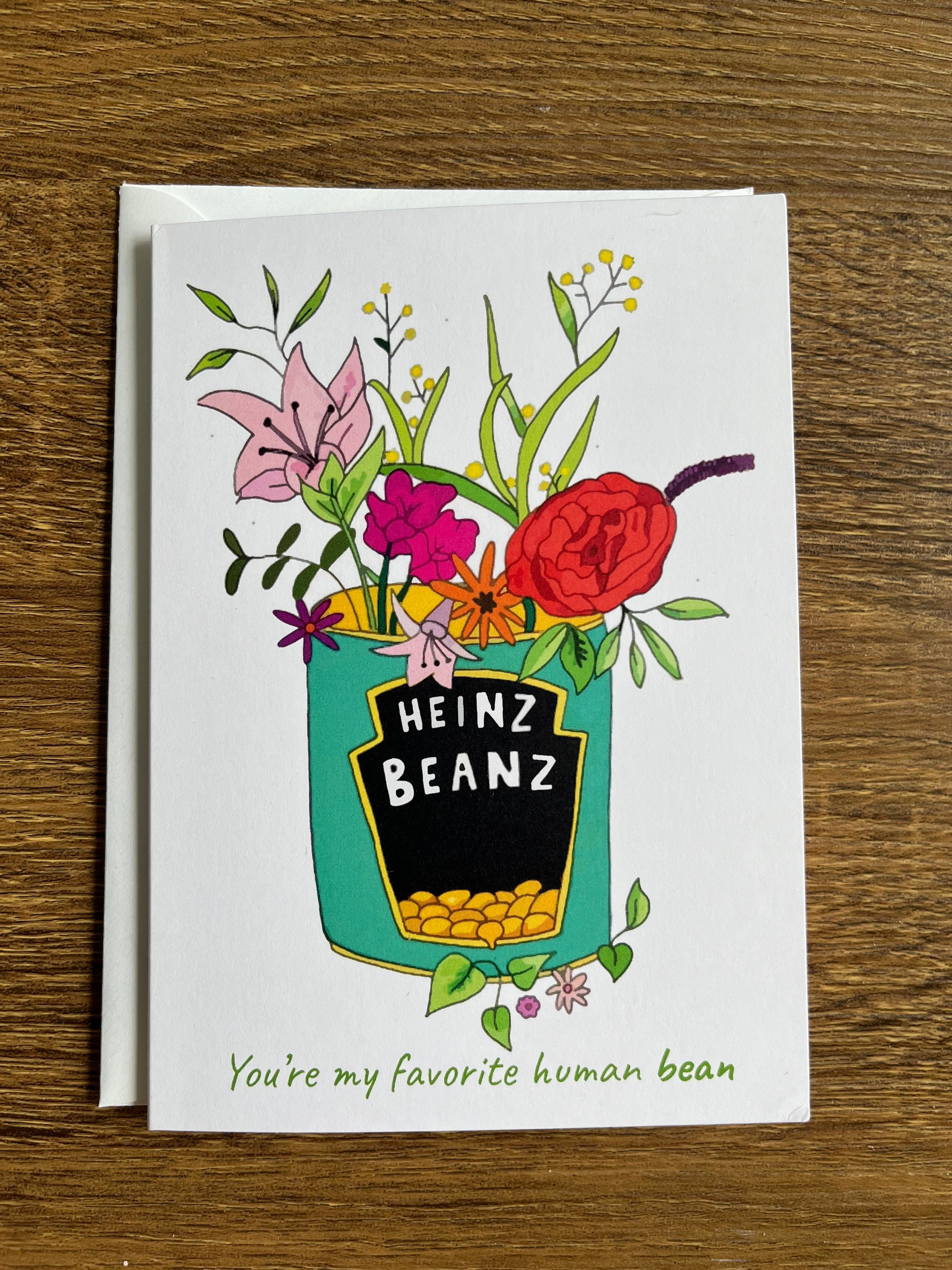 You're My Favorite Human Bean Anniversary Card Foodie - Etsy