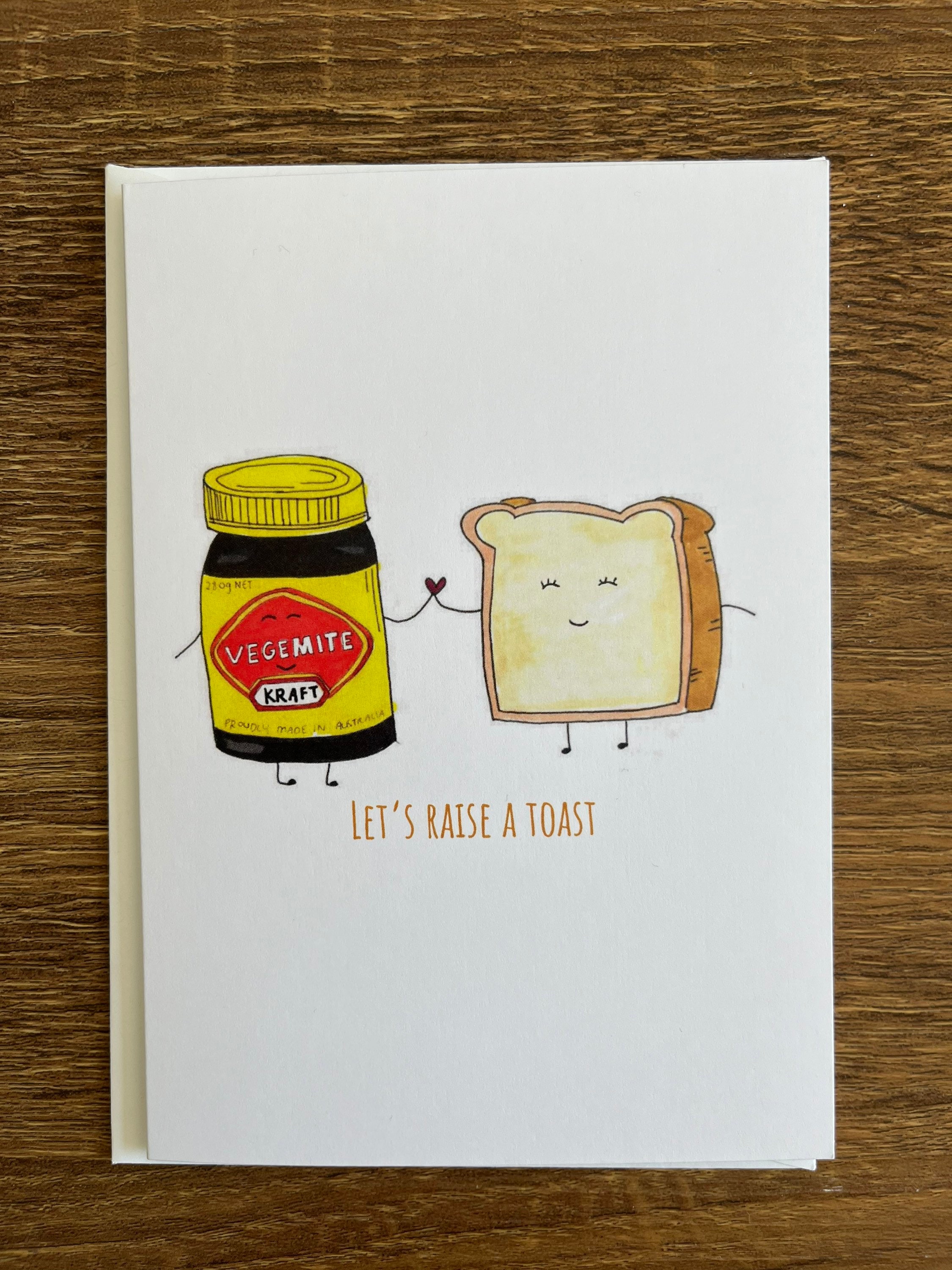 Vegemite and Toast Card Let's Raise a Toast Congratulations Card - Etsy