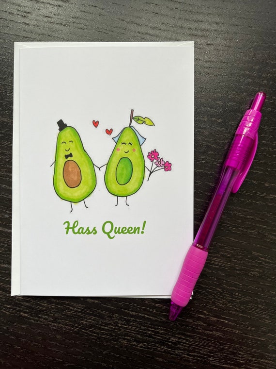 Greeting Cards Paper & Party Supplies Blank Cards Avocado Engagement ...