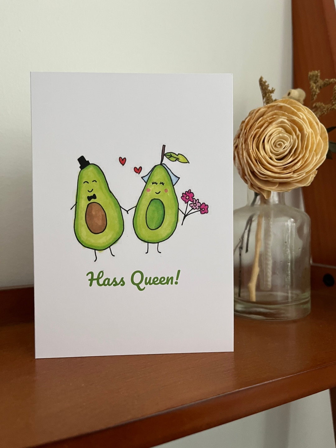 Hass Queen Wedding Card Cute Avocado Wedding Card - Etsy