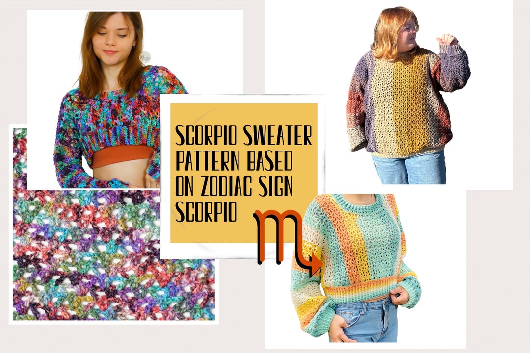 Scorpio Sweater Crochet PDF Pattern - Etsy