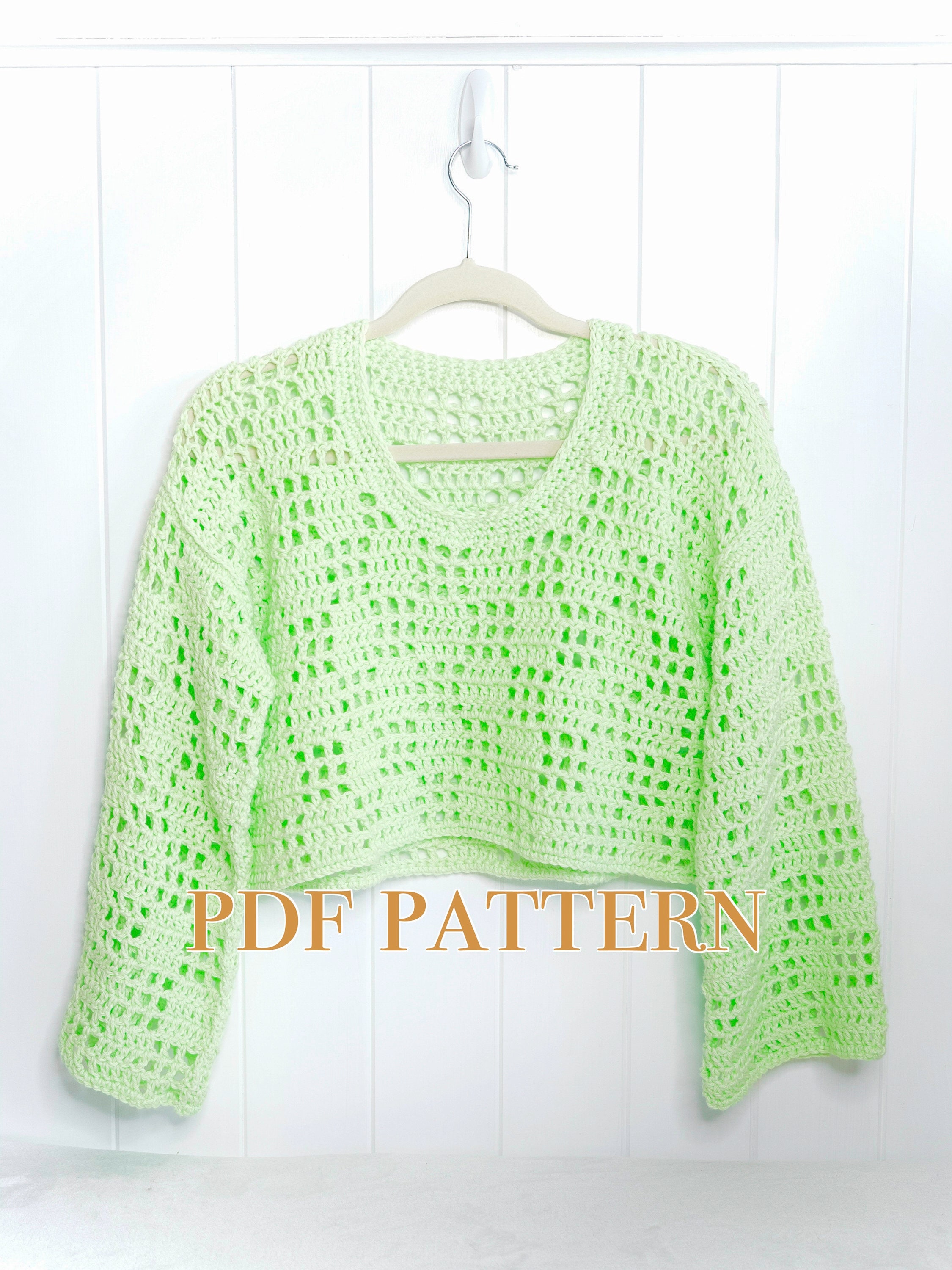Check Mesh Top Crochet Pattern - Etsy UK