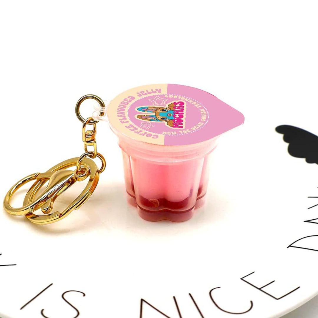 Coffee Jelly Squishy Keychain - Etsy