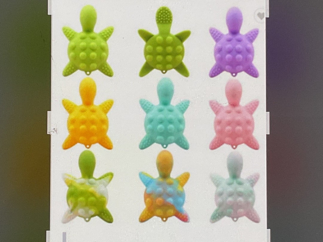 Popit Pop It Turtle Fidget Toy Various Colours - Etsy UK