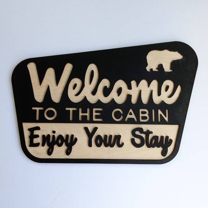 Wood Cabin Sign - Etsy