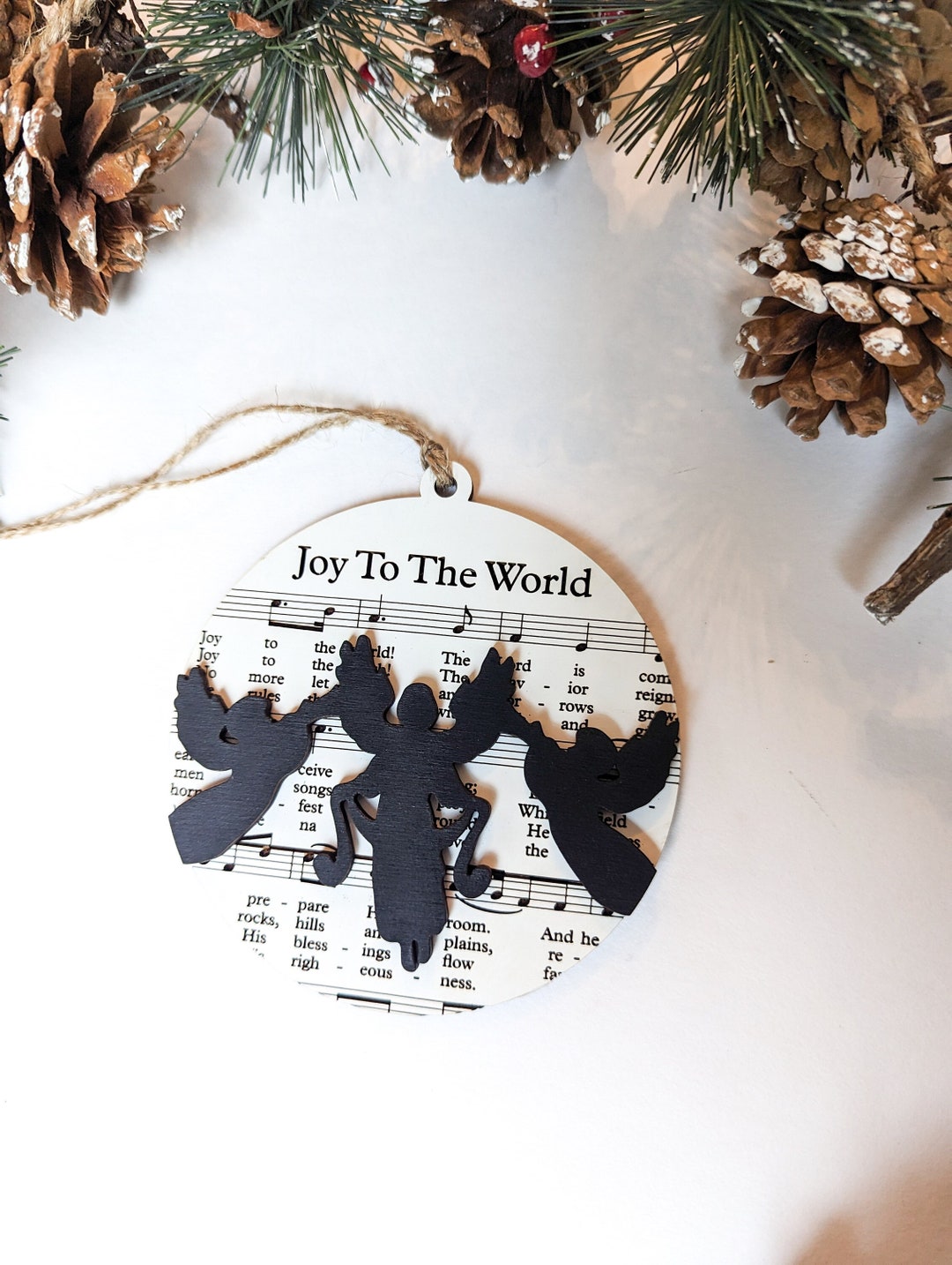 Joy to the World Ornament, Christian Ornament, Wood Christmas Ornaments ...