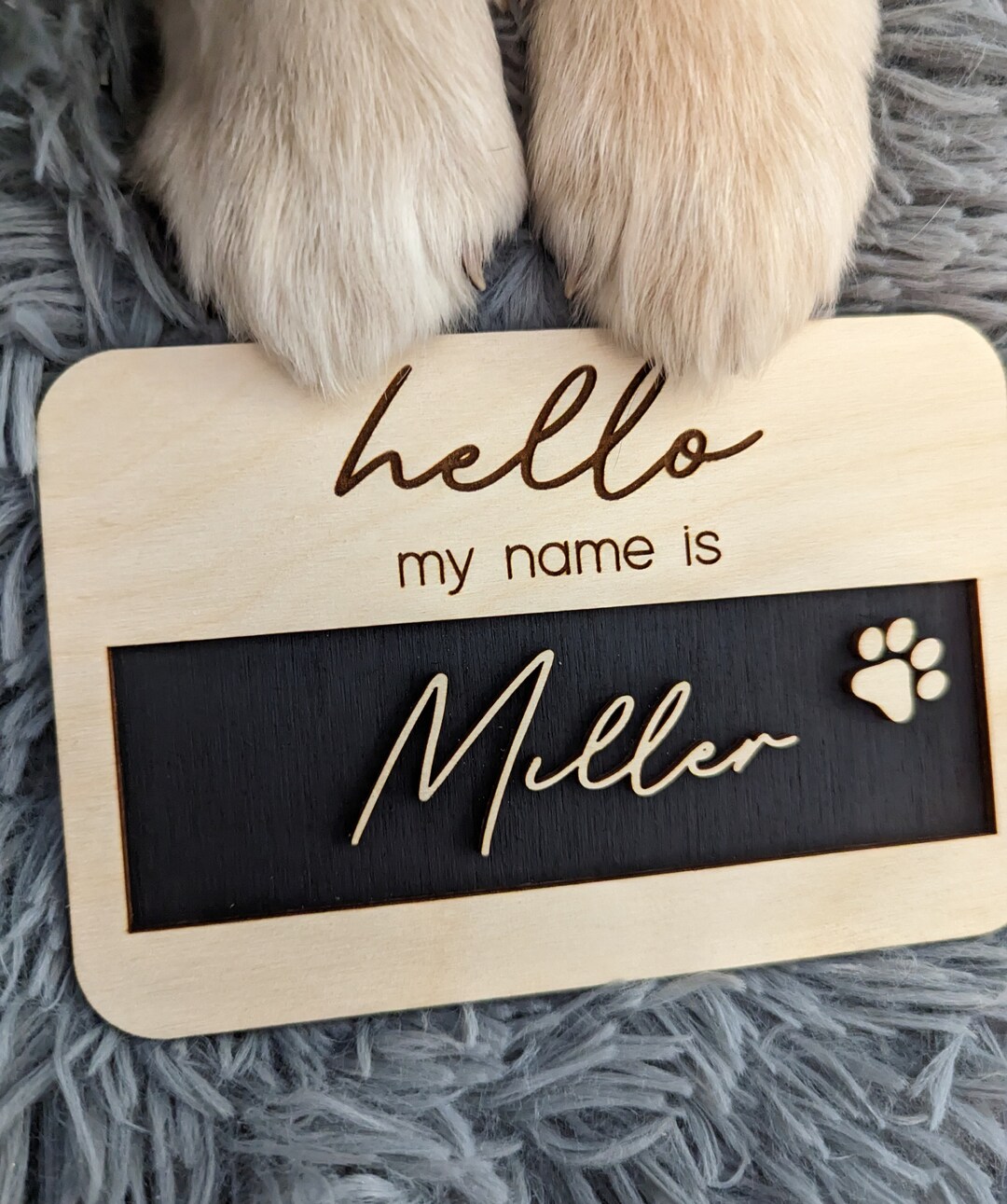 Puppy Announcement, Dog Announcement Sign, New Puppy Announcement, Paw ...