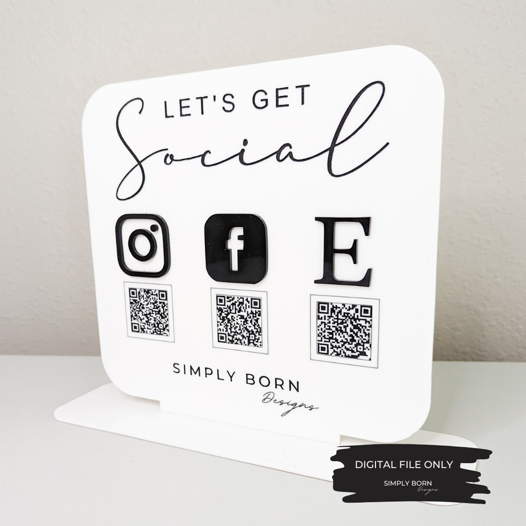 QR Code Sign SVG, Scan Code Sign Svg, Business Sign SVG, Social Media ...