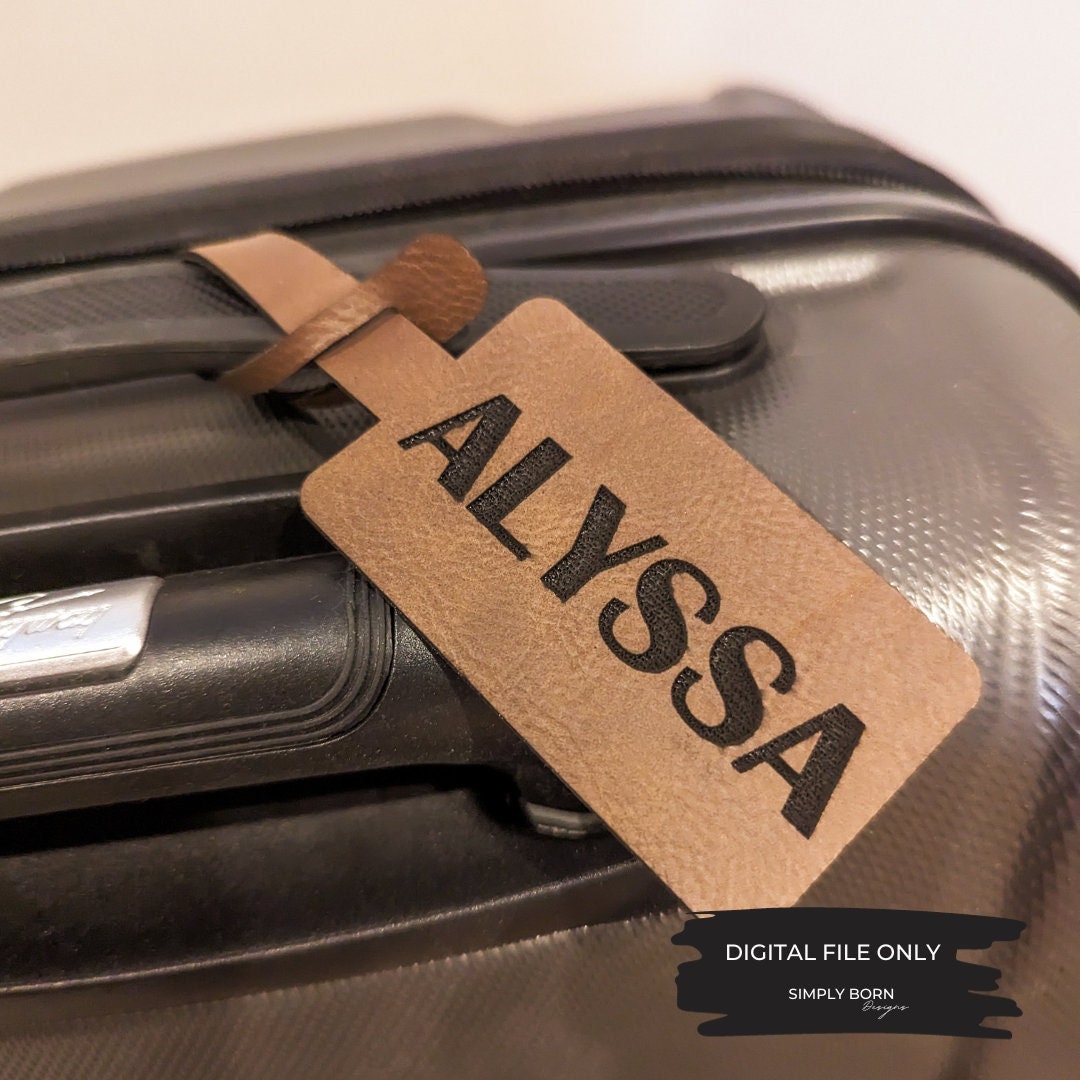 Baggage Tag SVG, Travel Tag SVG, Bag Tag SVG, Luggage Tag File, Leather ...