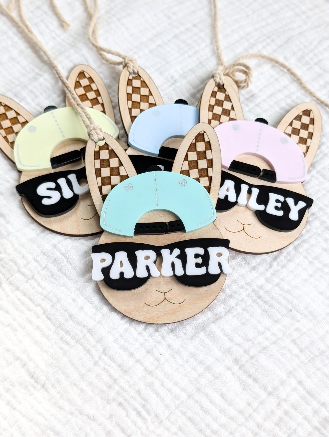 Easter Basket Tags, Personalized Easter Basket Tag, Easter Bunny Tag ...