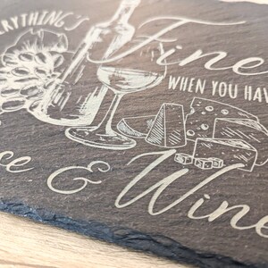 Engraved Slate, Wine Gift for Friend, Cheese Board, Charcuterie Board ...