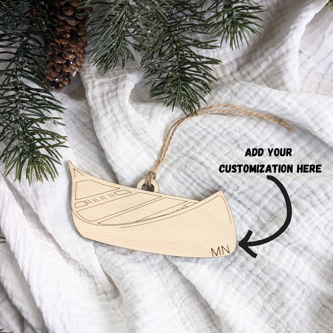 Canoe Ornament, Boat Ornament, Canoe, Gift for Outdoorsman, Nature ...