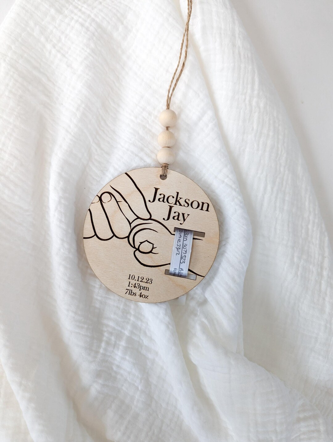 Hospital Bracelet Keepsake, Baby Keepsake, Newborn Ornament, Baby First ...