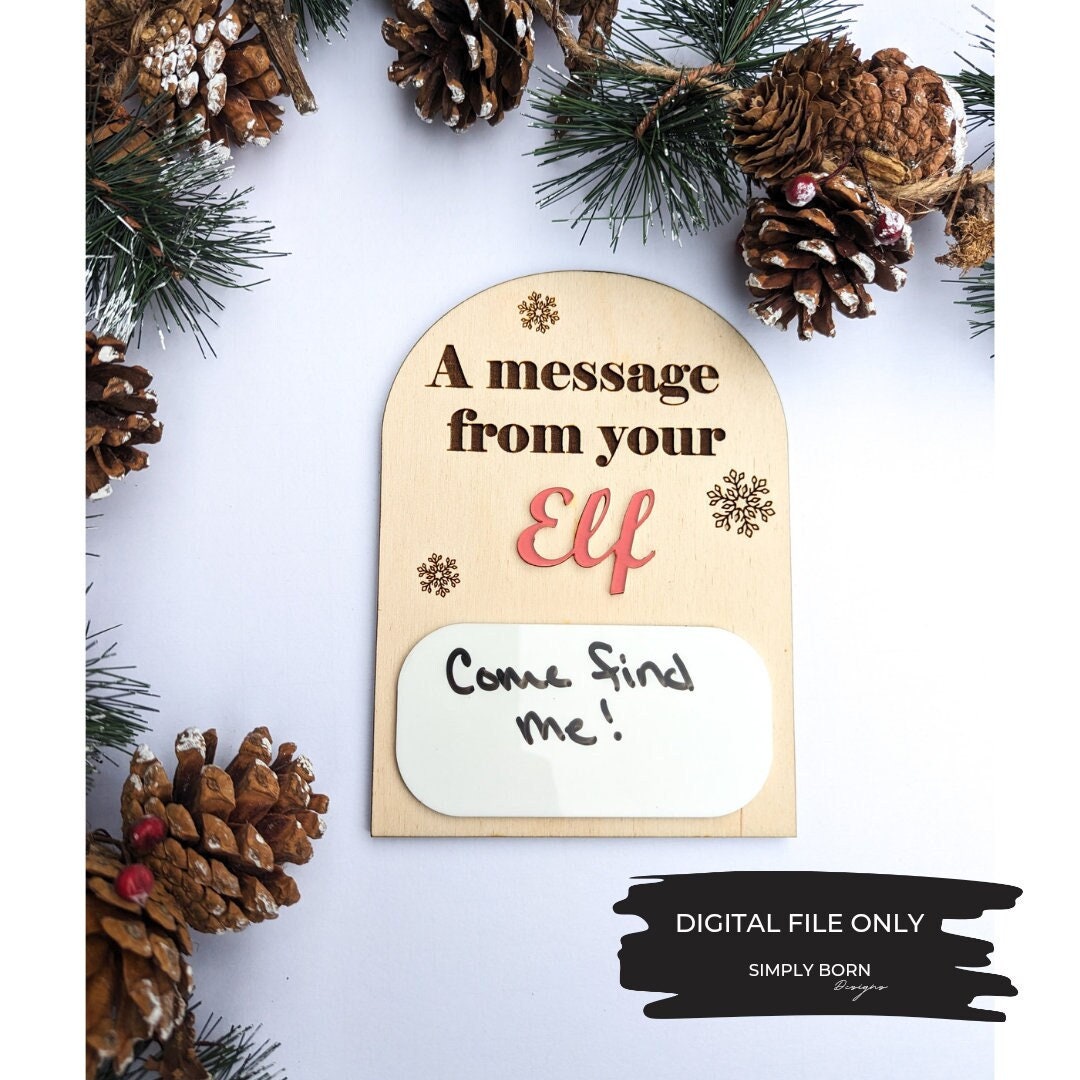 Elf Svg, Elf Arrival SVG, Elf Message Board Svg, Family Christmas SVG ...