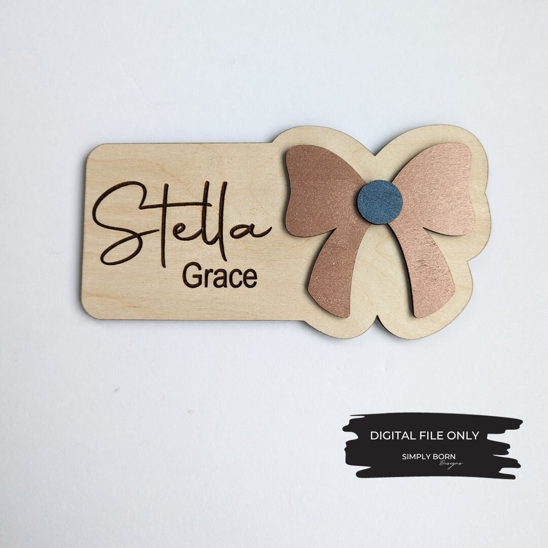 SVG, Bow Name SVG, Bow Name Sign, Girl Room Name Sign SVG, Girl Baby ...