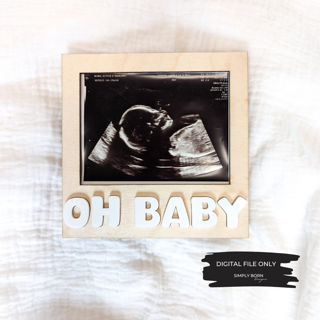 Oh Baby SVG, Ultrasound Fridge Magnet Svg, Ultrasound Frame SVG ...