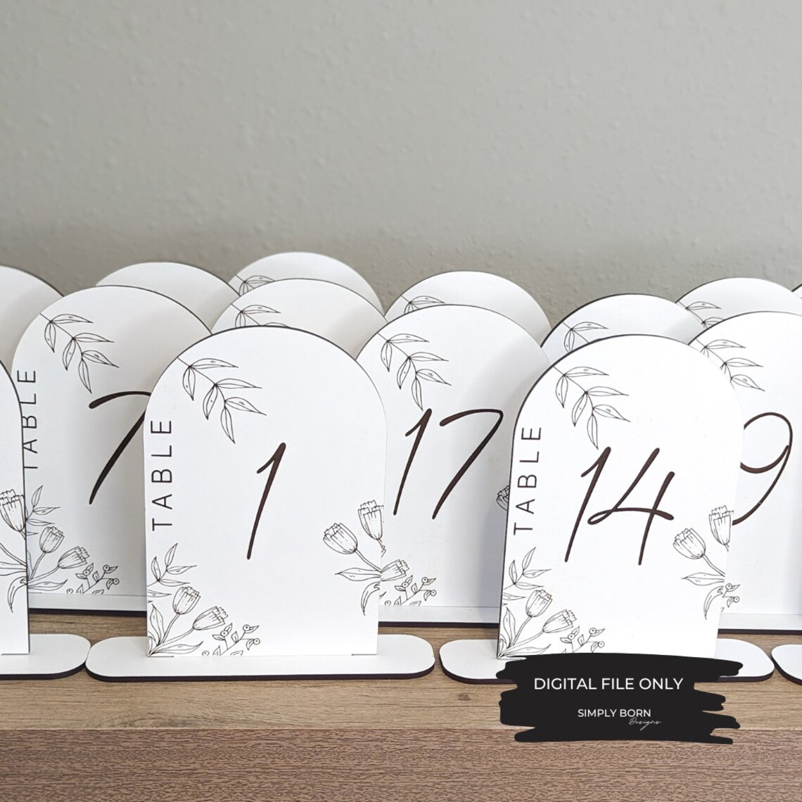 Wedding Table Numbers SVG, Arch Table Numbers Svg, Table Number Svg ...