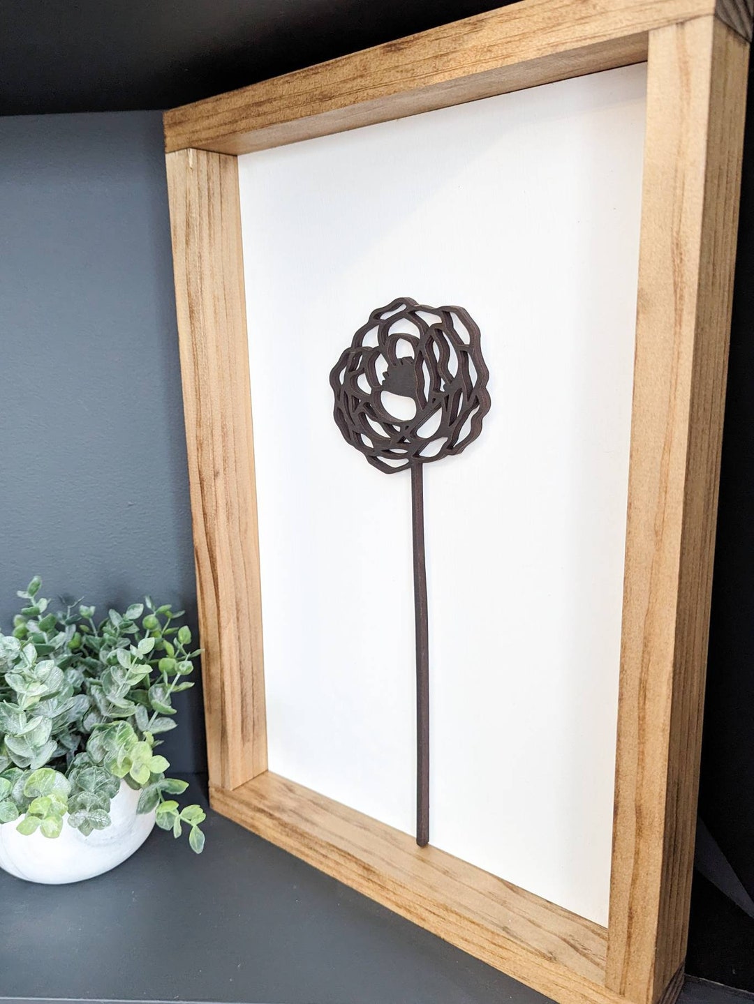 Floral Decor Flower Wall Decor Framed Flower Wall Art - Etsy