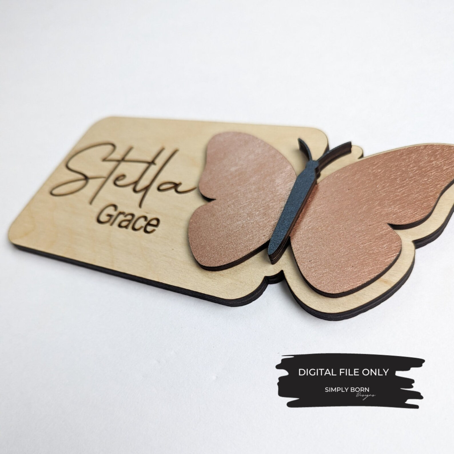 SVG, Butterfly Name SVG, Butterfly Name Sign, Girl Room Name Sign SVG ...