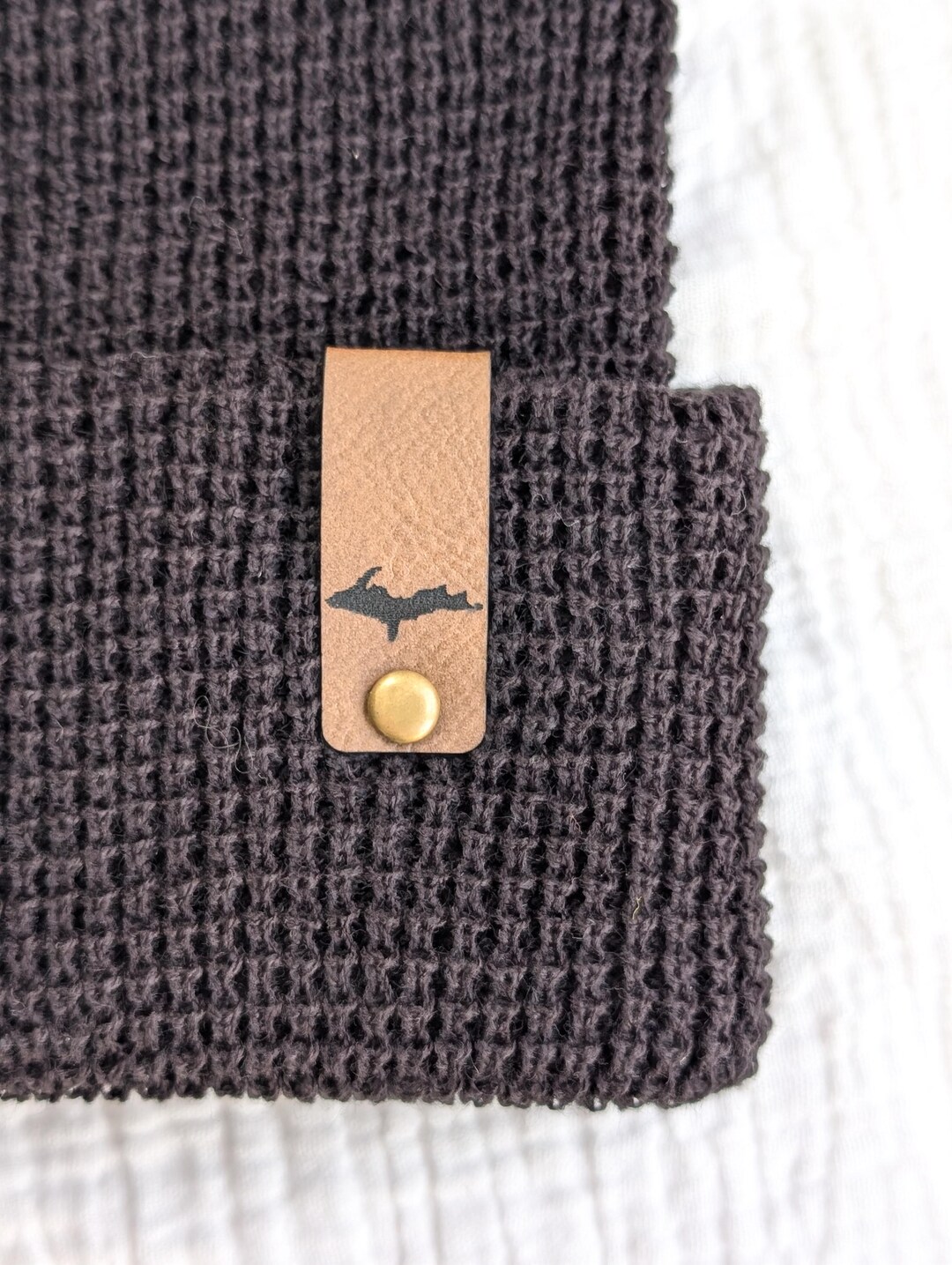 Upper Peninsula Hat, Upper Michigan Hat, UP Winter Hat, Waffle Beanie ...