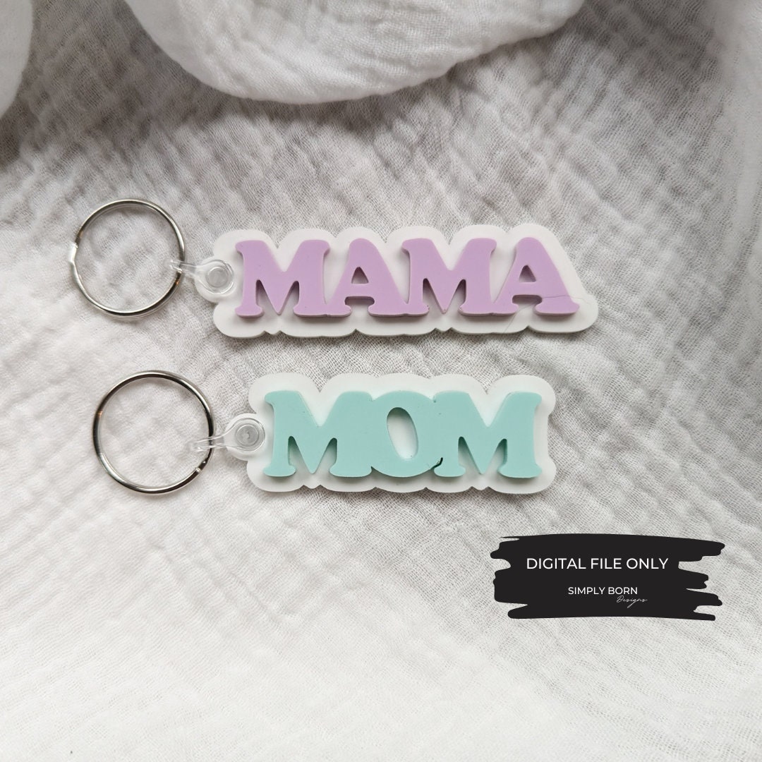 Keychain SVG, Mama Keychain Svg, Mom Keychain SVG, Acrylic Keychain Svg ...