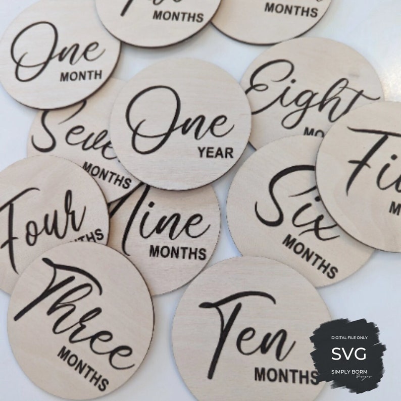 Digital File Monthly Milestone SVG Milestone Discs Svg - Etsy