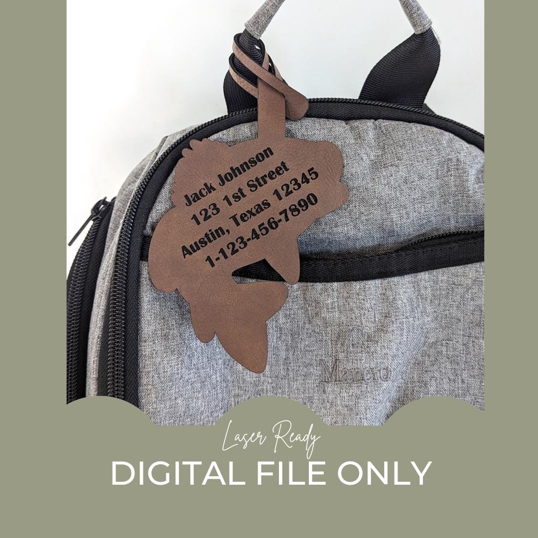 Leather Luggage Tag SVG, Faux Leather SVG, Custom Luggage Tag SVG ...