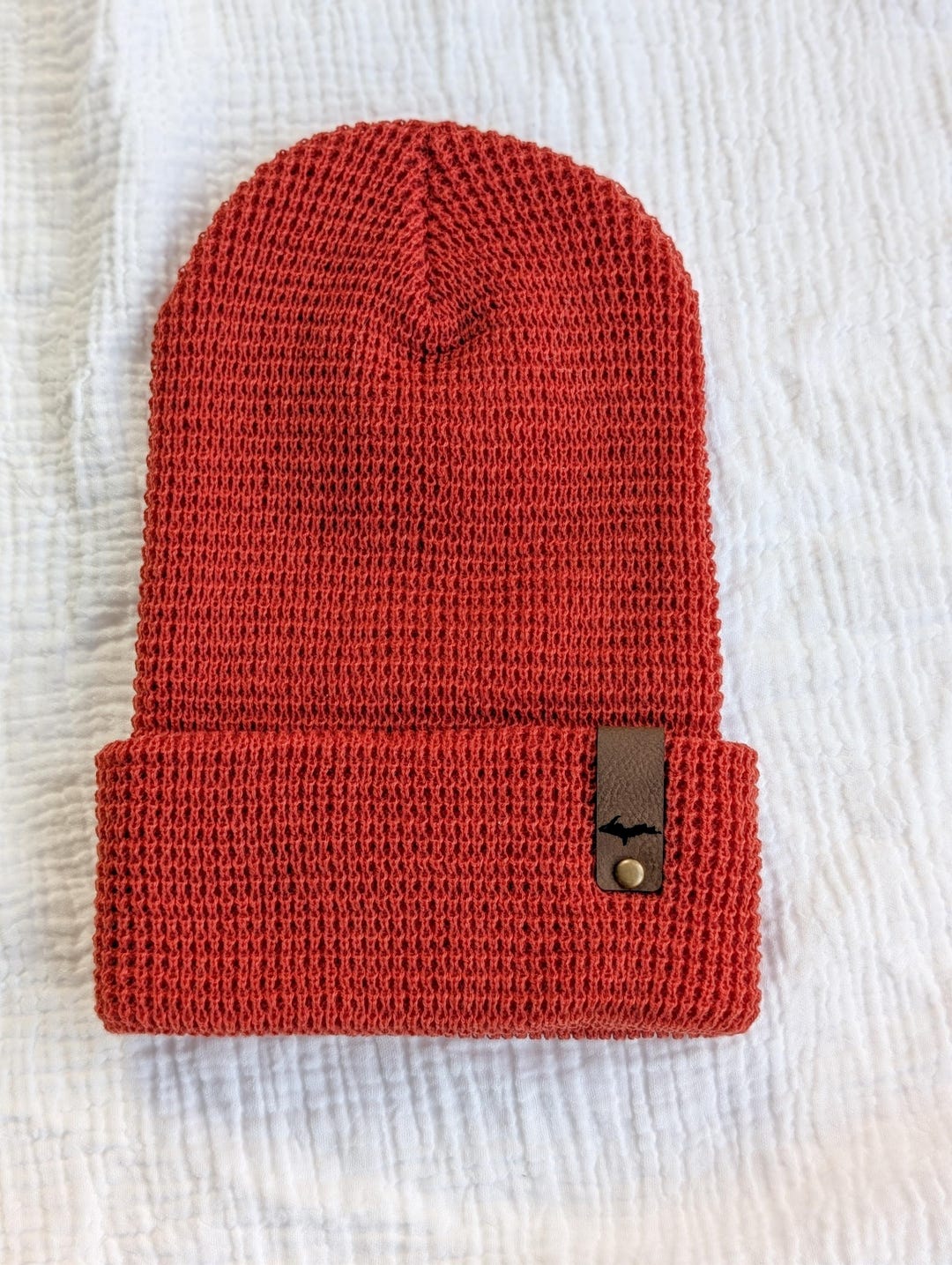 Upper Peninsula Hat, Upper Michigan Hat, UP Winter Hat, Waffle Beanie ...