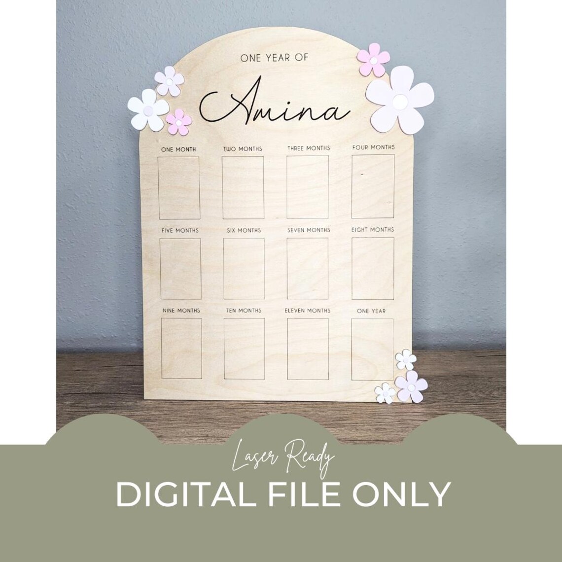 First Birthday Svg, Baby Milestone Svg, One Year of Board SVG, My First ...