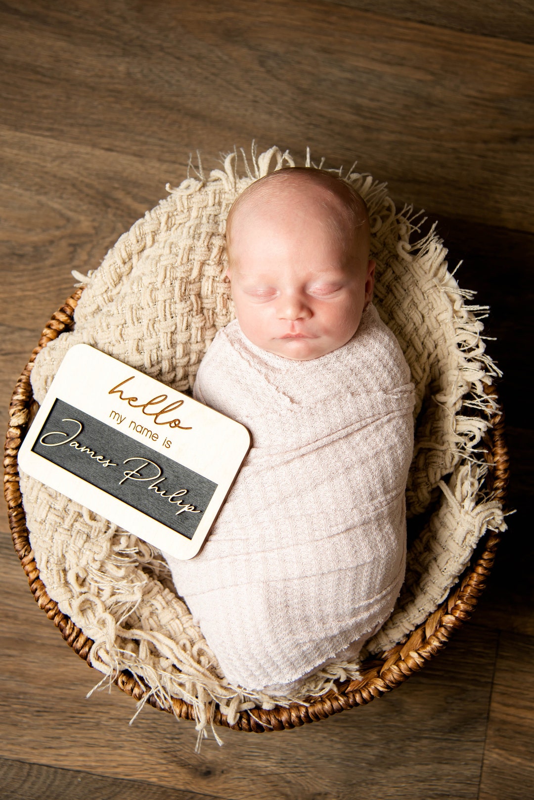 Hospital Name Sign, Hello My Name Is, Baby Name Announcement Sign ...