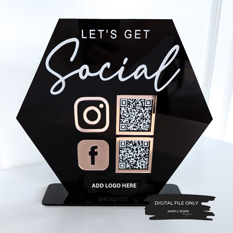 Lets Get Social Sign - Etsy