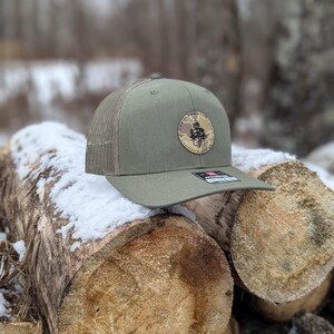 Leather Patch Hat, Pine Tree Hat, Tree Hat Patch, Richardson 112 Hat ...