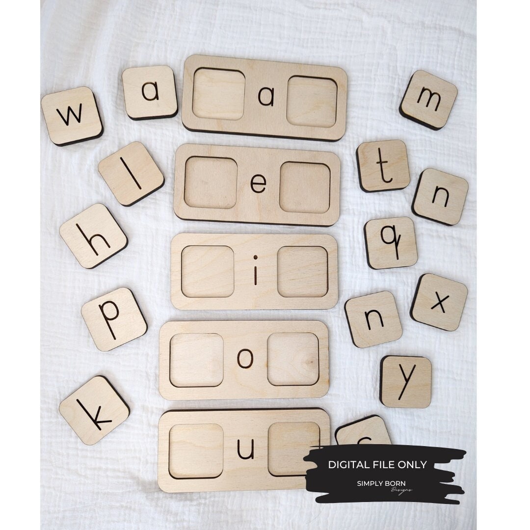 Wood CVC Board Svg, Wood Spelling Game Svg, Kindergarten Svg, Reading ...