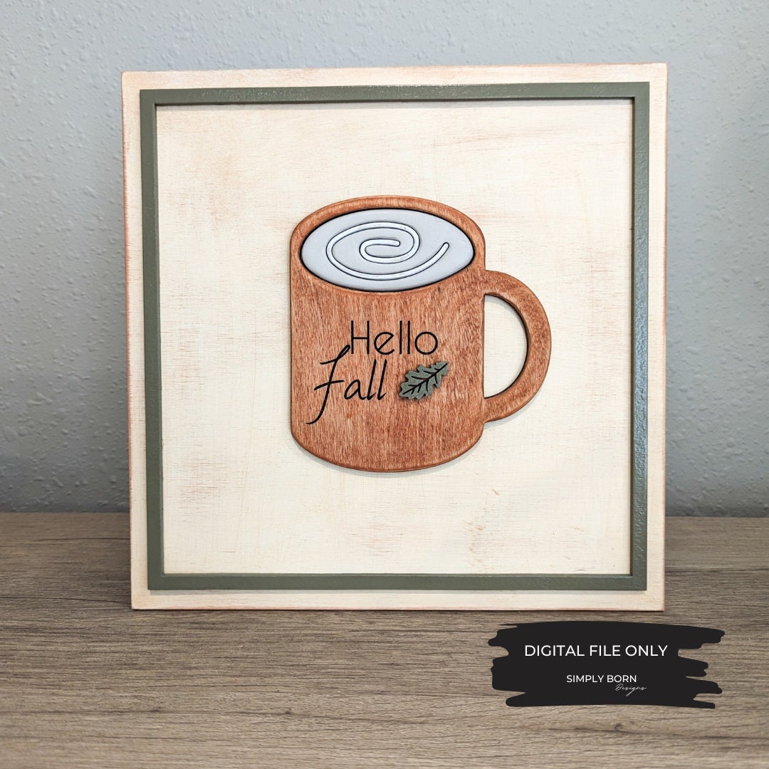 Hello Fall Svg, Fall Coffee Mug SVG, Fall Vibes Svg, Pumpkin Spice Svg ...