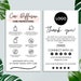Editable Car Diffuser Care Card, Printable Thank You Card, Small ...