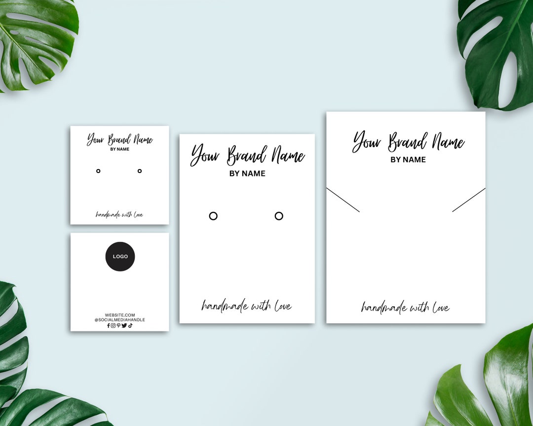 Editable Jewelry Display Card Template, Printable Earrings Display ...