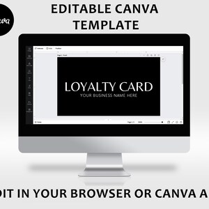 Editable Loyalty Card Template, Printable Loyalty Card, DIY Customer ...