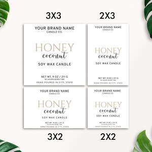 Editable Candle Label Template, Printable Candle Label, DIY Candle ...